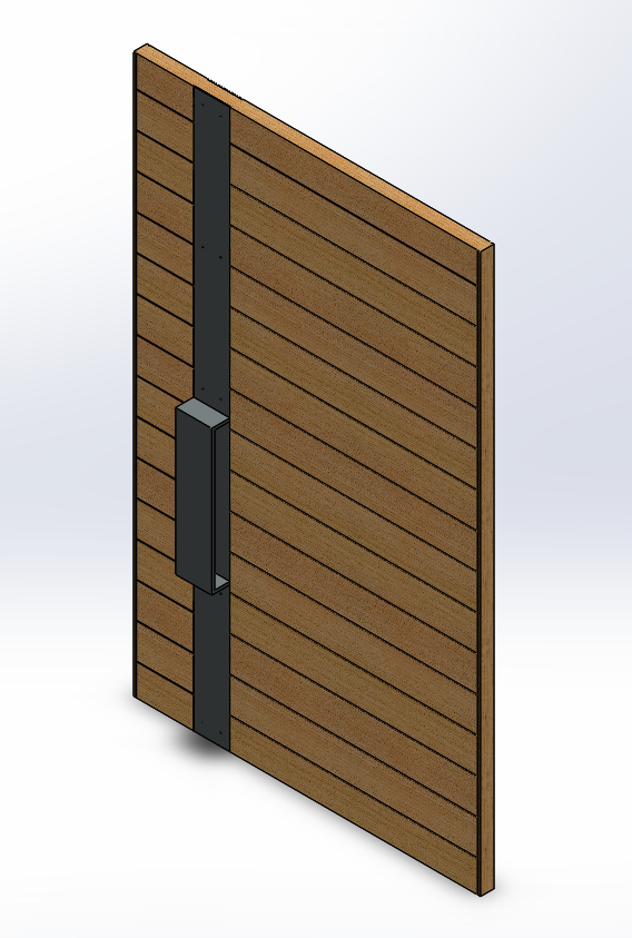 Hardware - Face Mounted Steel Pull Door Handle | Pivot Door Company