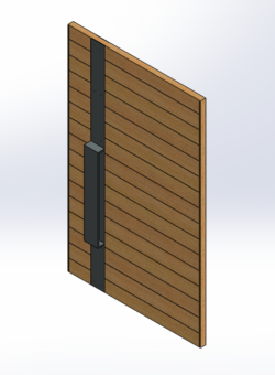 Hardware - Face Mounted Steel Pull Door Handle - Pivot Door Company